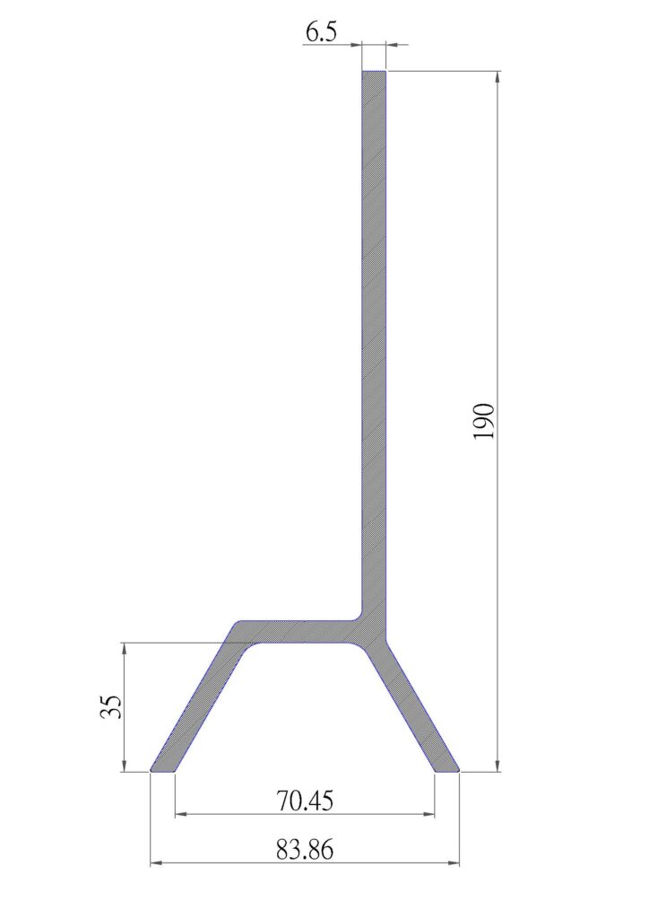 Y型腳座-Y004 – 培新鋁業股份有限公司